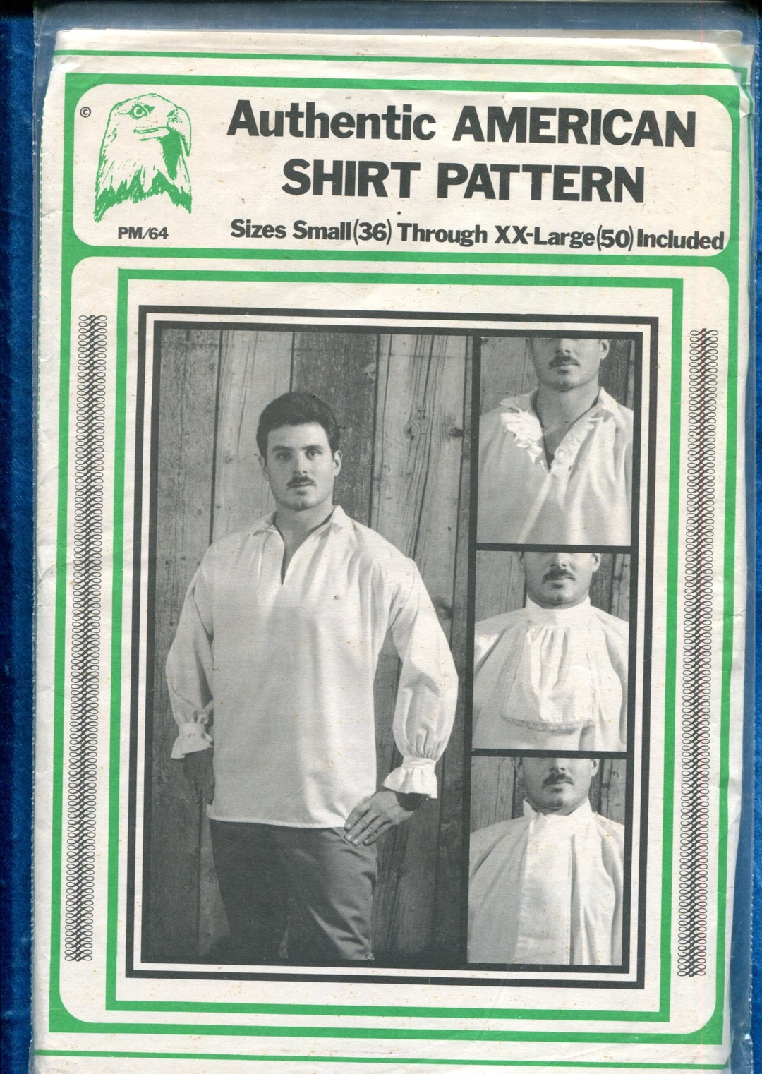 1980's Eagle's View Patterns American Shirt Sizes S to XXL UNCUT - Etsy