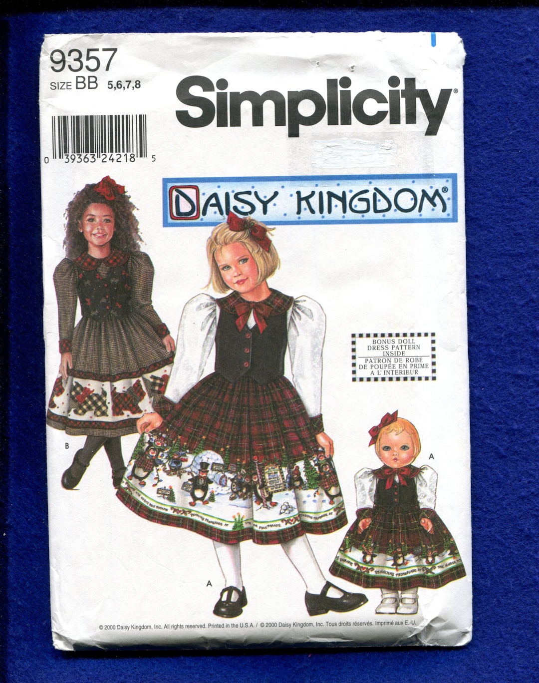 Simplicity 9357 Daisy Kingdom Puff Sleeve Dress & Vest Pattern Sizes 5 ...