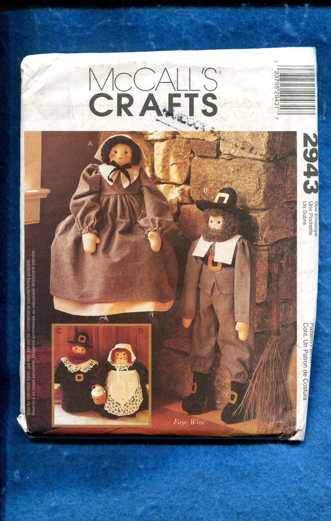 Mccall's 2943 Pilgrim Dolls & Clothes Pattern Dolls UNCUT - Etsy