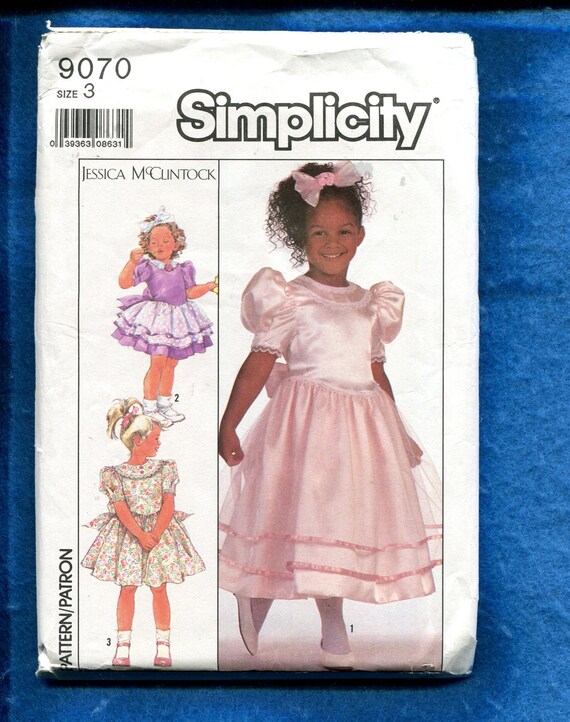 1980's Simplicity 9070 Little Girl's Designer Flower - Etsy