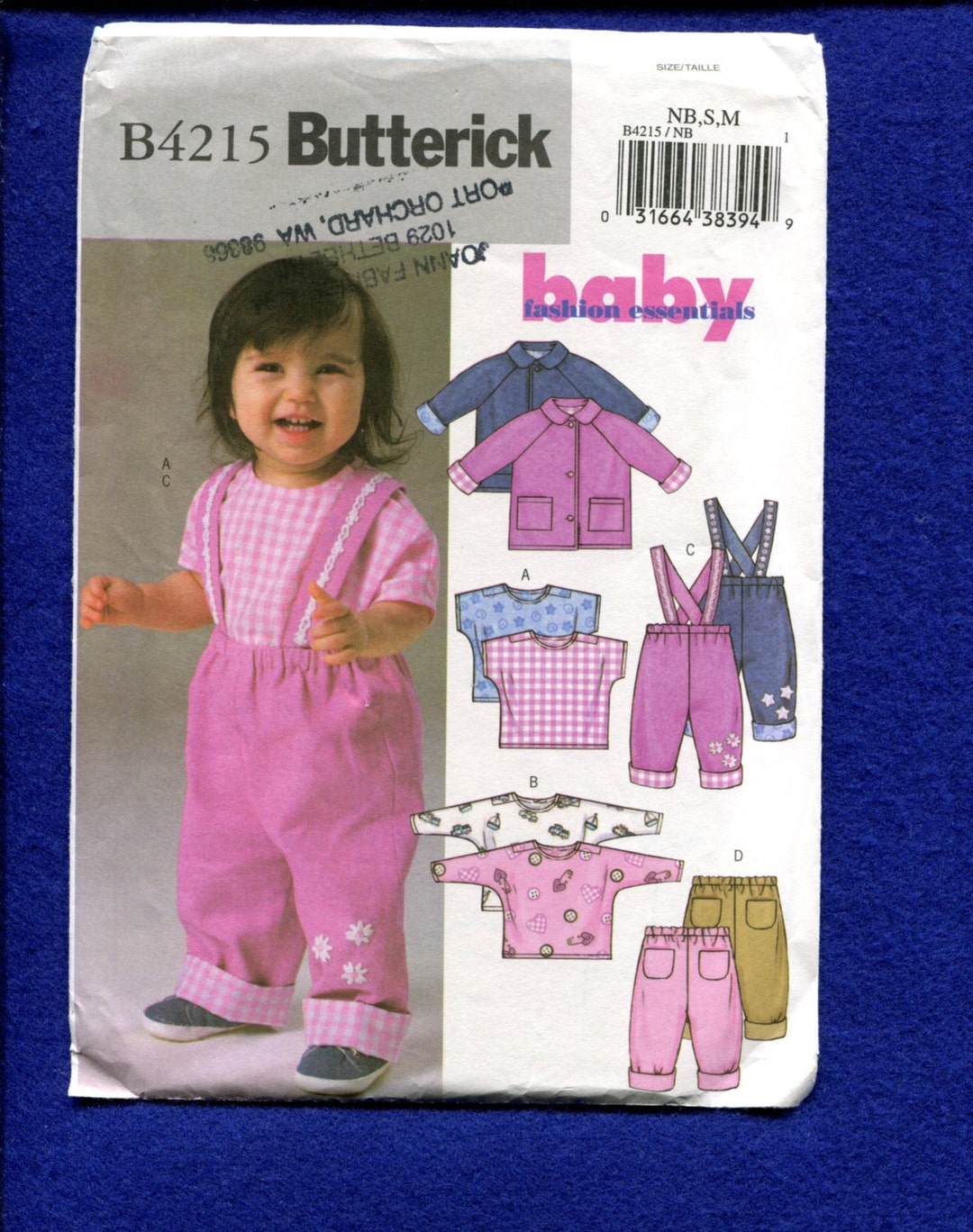 Butterick 4215 Baby Play Clothes Pattern Size Newborn S..M UNCUT - Etsy