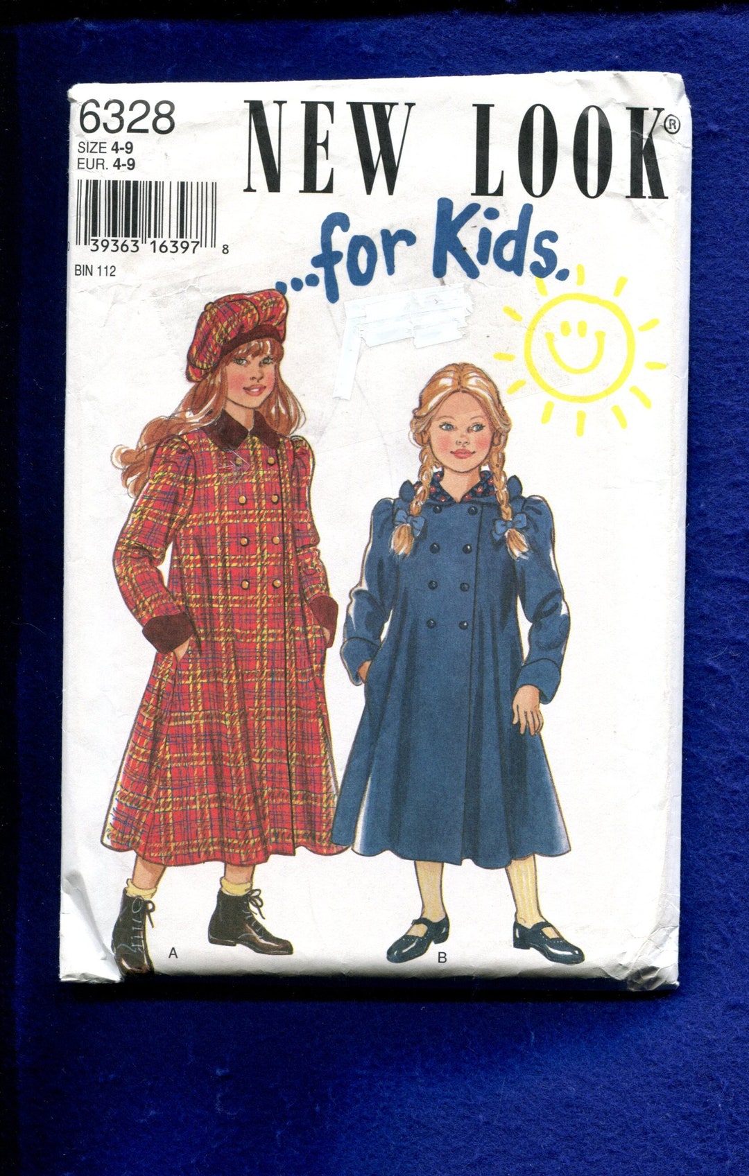 New Look 6328 Edwardian School Girl Coat & Beret Pattern Size 4 to 9 ...