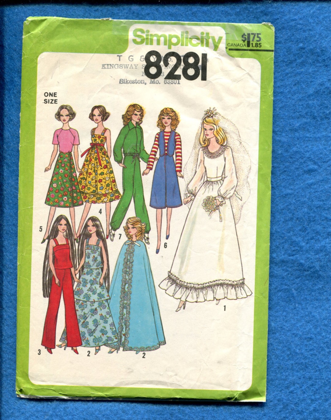 1970's Simplicity 8281 Retro Barbie Doll Wardrobe Pattern Size 11 Inch Doll UNCUT - Etsy