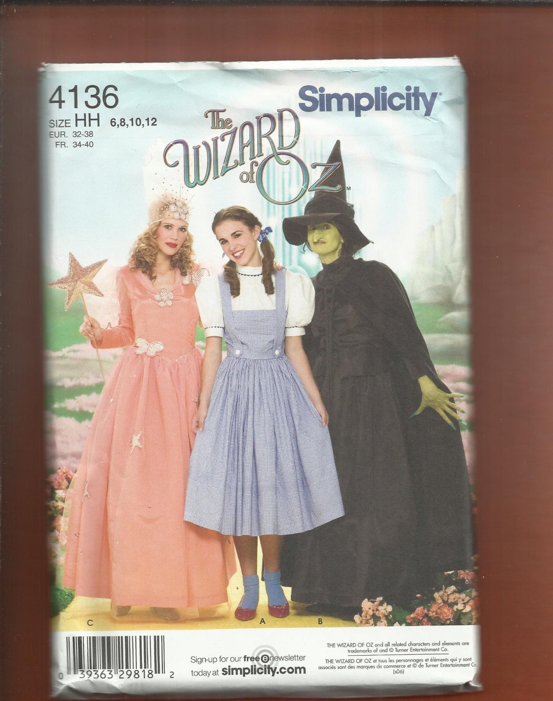 Simplicity 4136 Wizard of Oz Adults Costumes Dorothy Glinda and the ...