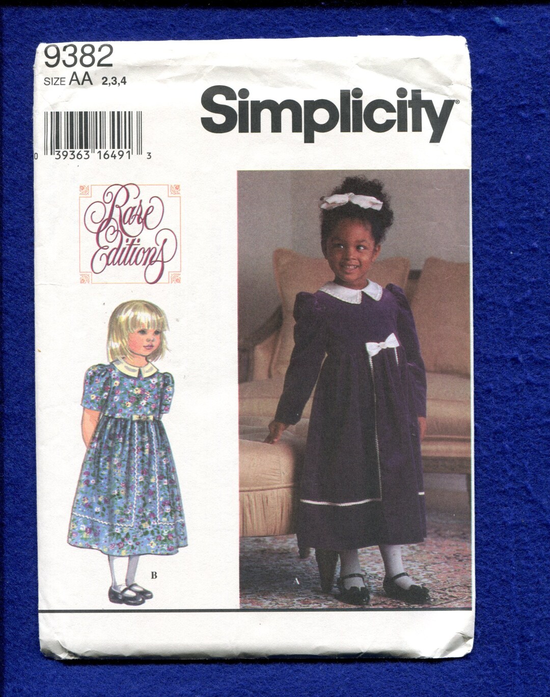 Simplicity 9382 Sunday Best Little Girl's Dress Pattern Size 2..3..4 ...