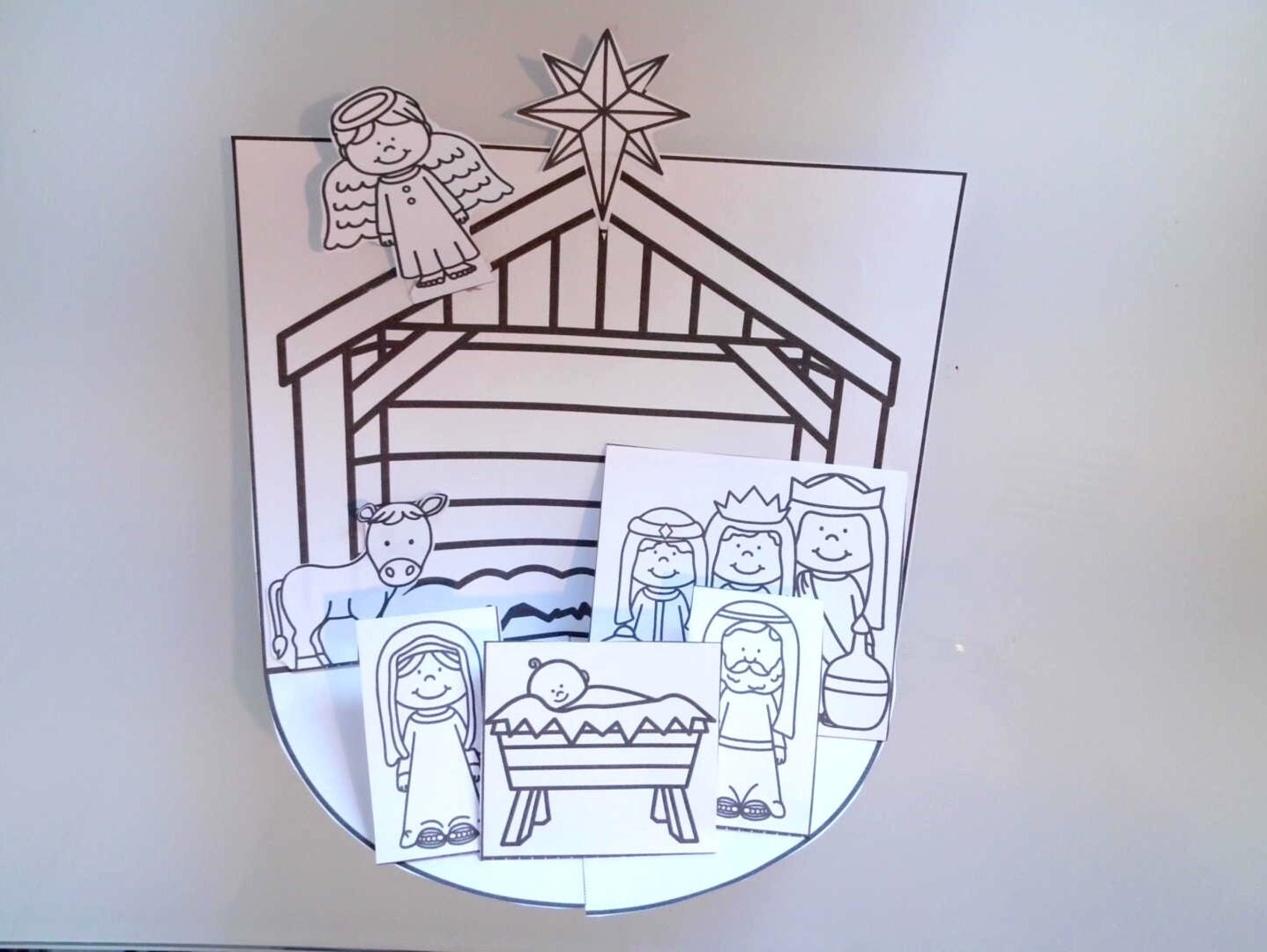 3D Printable Nativity Set | Nativity Paper Set | Nativity Craftivity ...