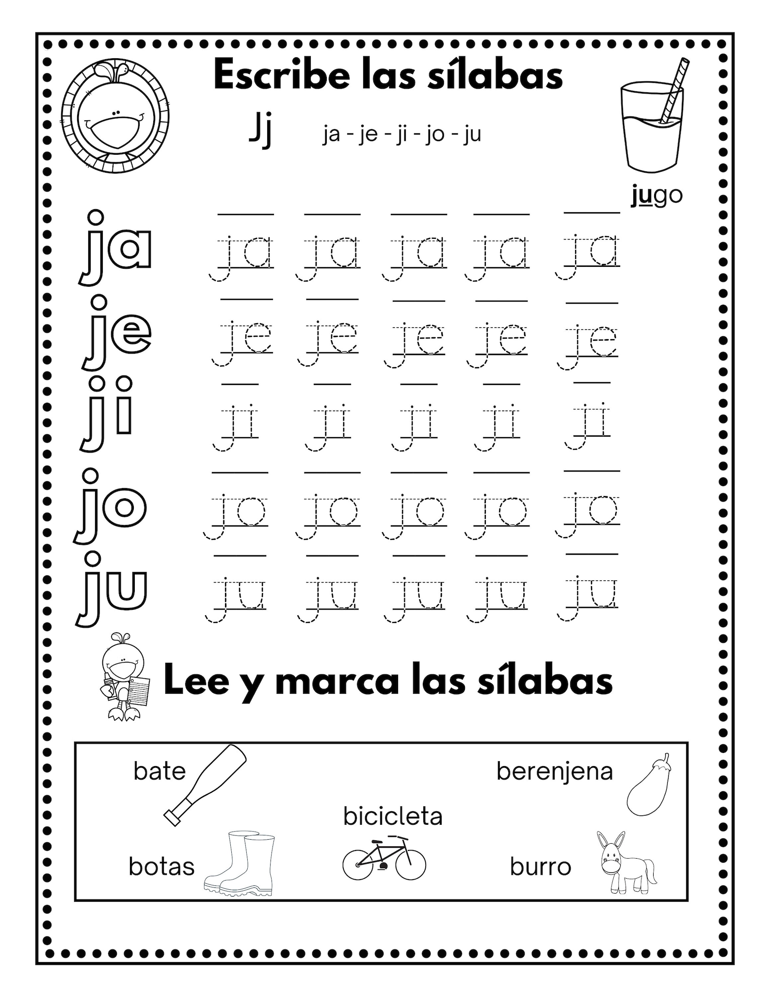 Spanish Silabas Abiertas Escribe Las Silabas Páginas De | Etsy