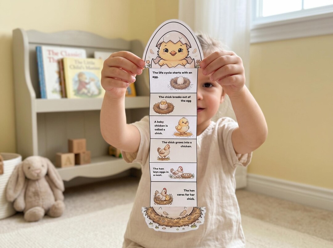 Chicken Life Cycle Folding Surprise Craft, Chick Life Cycle Printable ...
