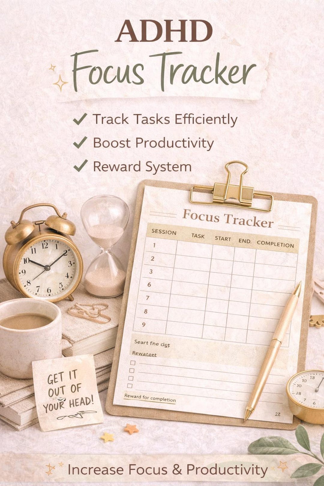 ADHD Focus Tracker Printable - Etsy