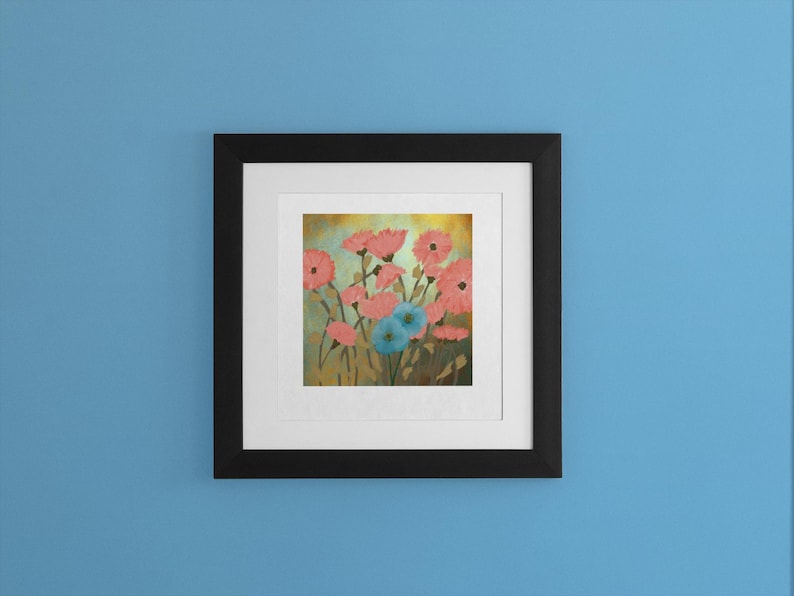 Poppies Original Painting, Abstract Impressionist Botanical Wall Art ...