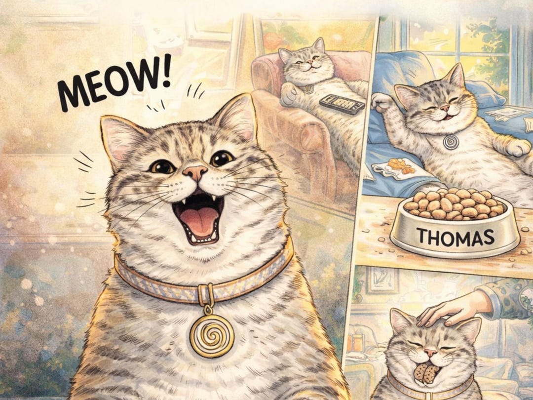 Thomas the Busy Cat Story, Funny Kids Bedtime Read (PDF Download) - Etsy