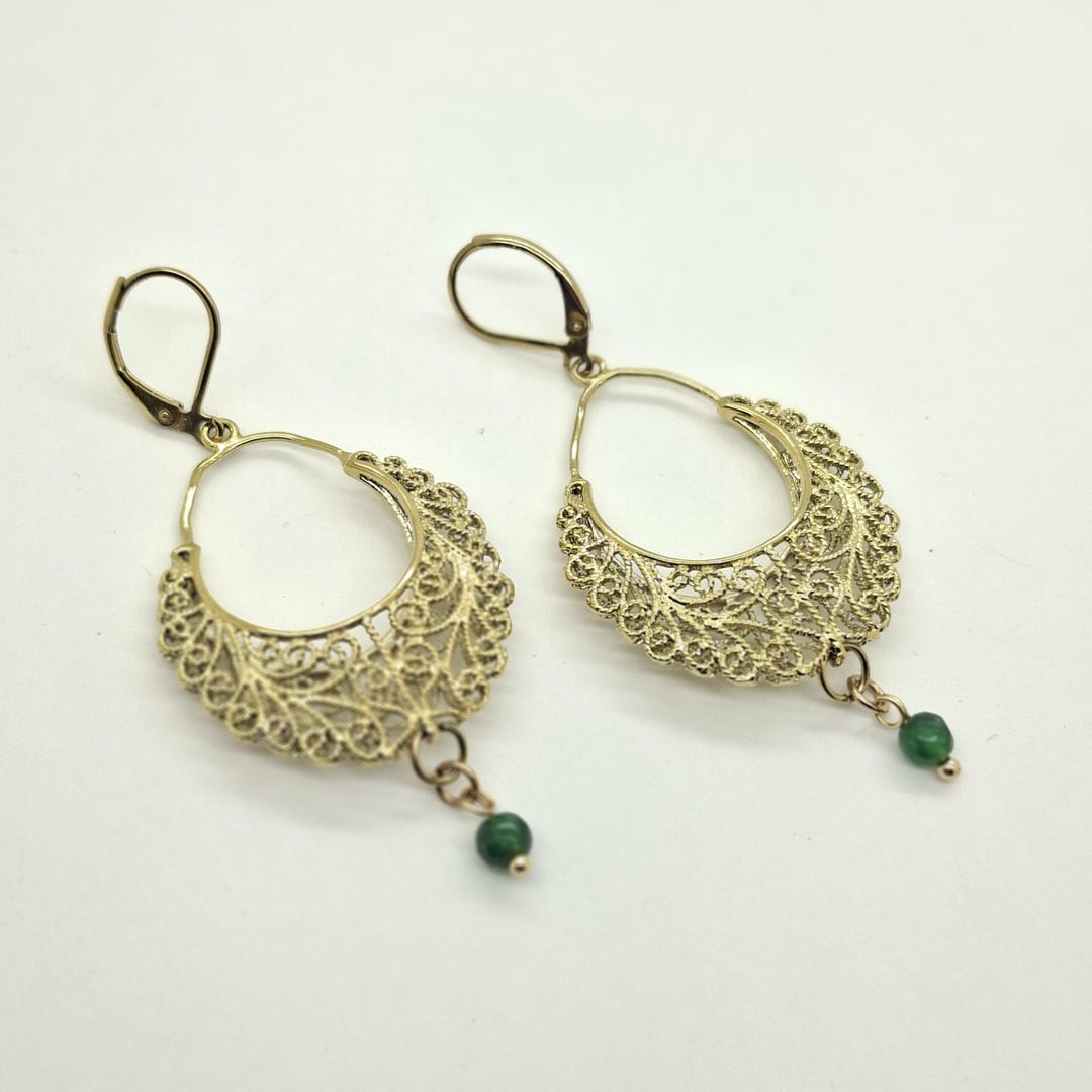 Persian Jewelry, Persian Earrings, Statement Earrings, Litle Agate ...