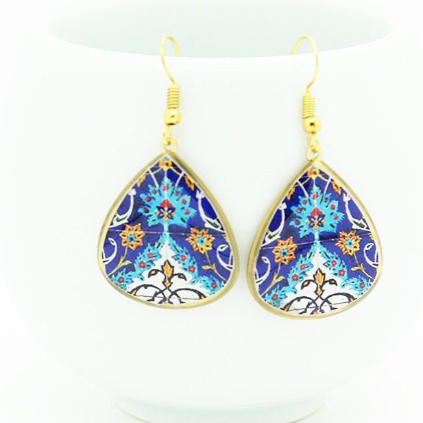 Persian Motifs Earrings Persian Earrings Iranian Earrings - Etsy Ireland