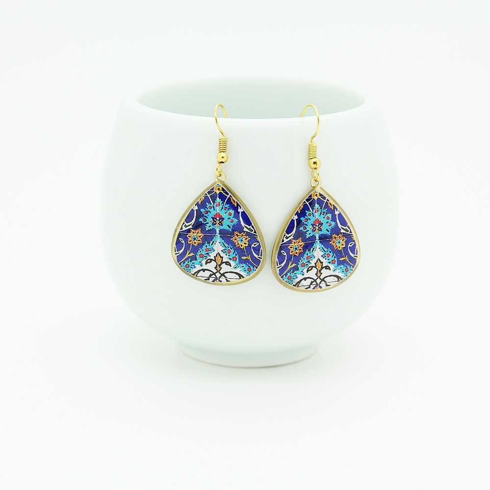 Persian Motifs Earrings Persian Earrings Iranian Earrings - Etsy Ireland