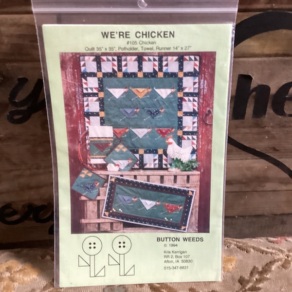 Chicken Table Runner Quilt Pattern - Etsy