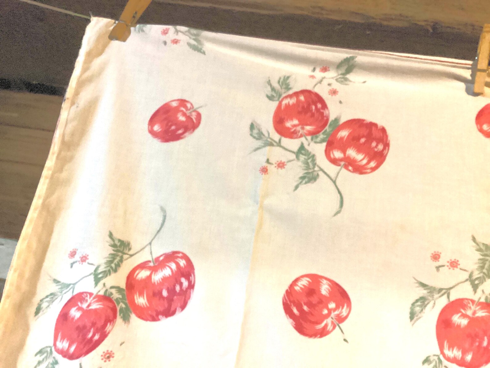 Tablecloth 1950 Apples Small Kitchen - Etsy