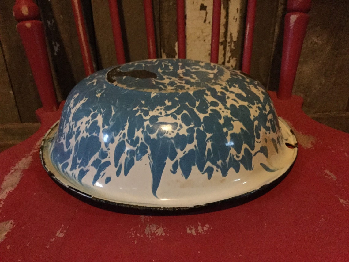 Robins Egg Blue Graniteware Basin Bowls Enamelware French - Etsy