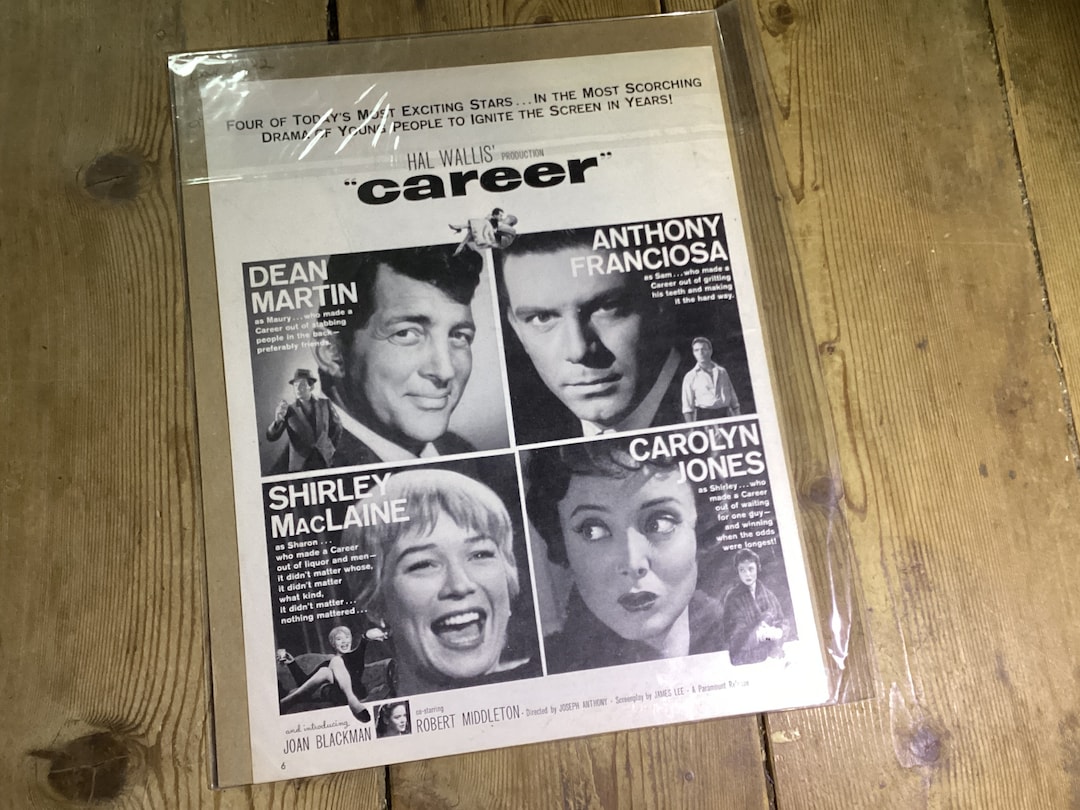 Advertisement Movie Career Look Magazine 1959 - Etsy