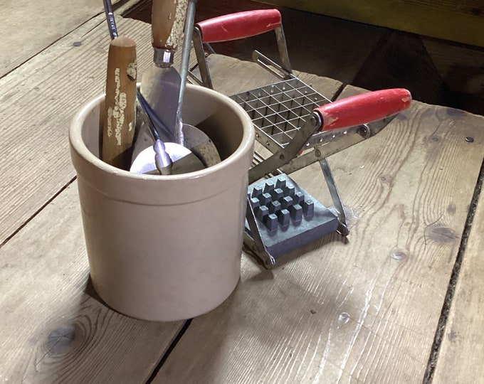 Pickle Crock Stoneware Utensil Holder Vintage - Etsy
