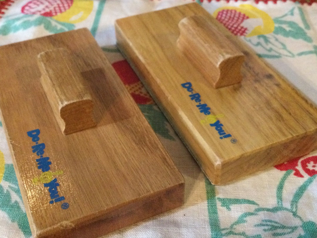 Toy Instrument Idiophone Wood Sandpaper Block Band Vintage - Etsy