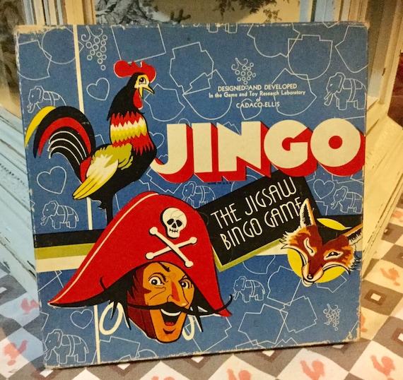 Jingo Jigsaw Bingo Game Antique Toys Cadaco | Etsy
