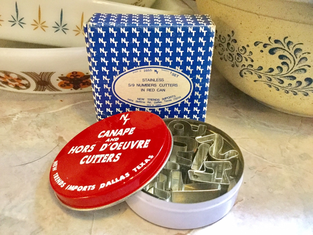 Canapé Hor Doeuvre Cutters Stainless Steel Numbers - Etsy