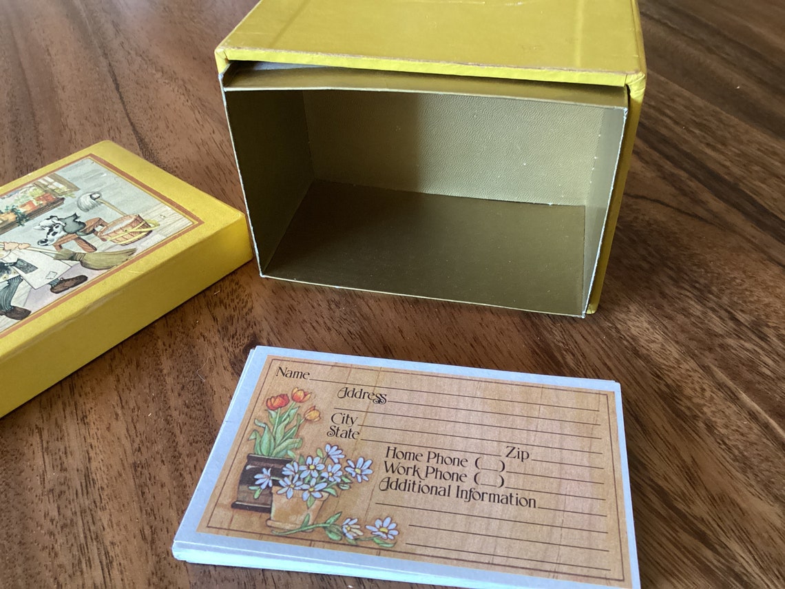 Recipe Box Holly Hobby Yellow Vintage - Etsy