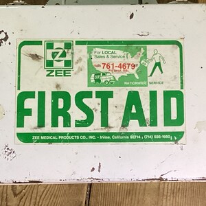 First Aid Kit Metal Green Zee Vintage - Etsy