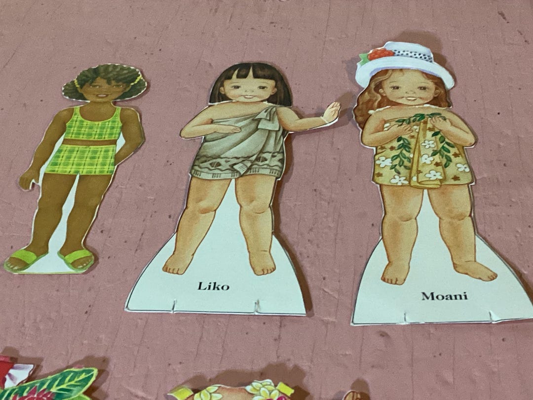 Paper Doll Hawaiian Clothing Accessories - Etsy