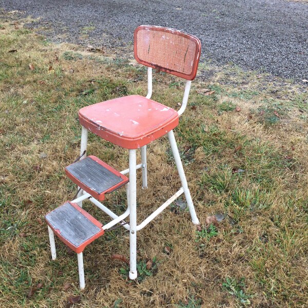Vintage Metal Stool - Etsy