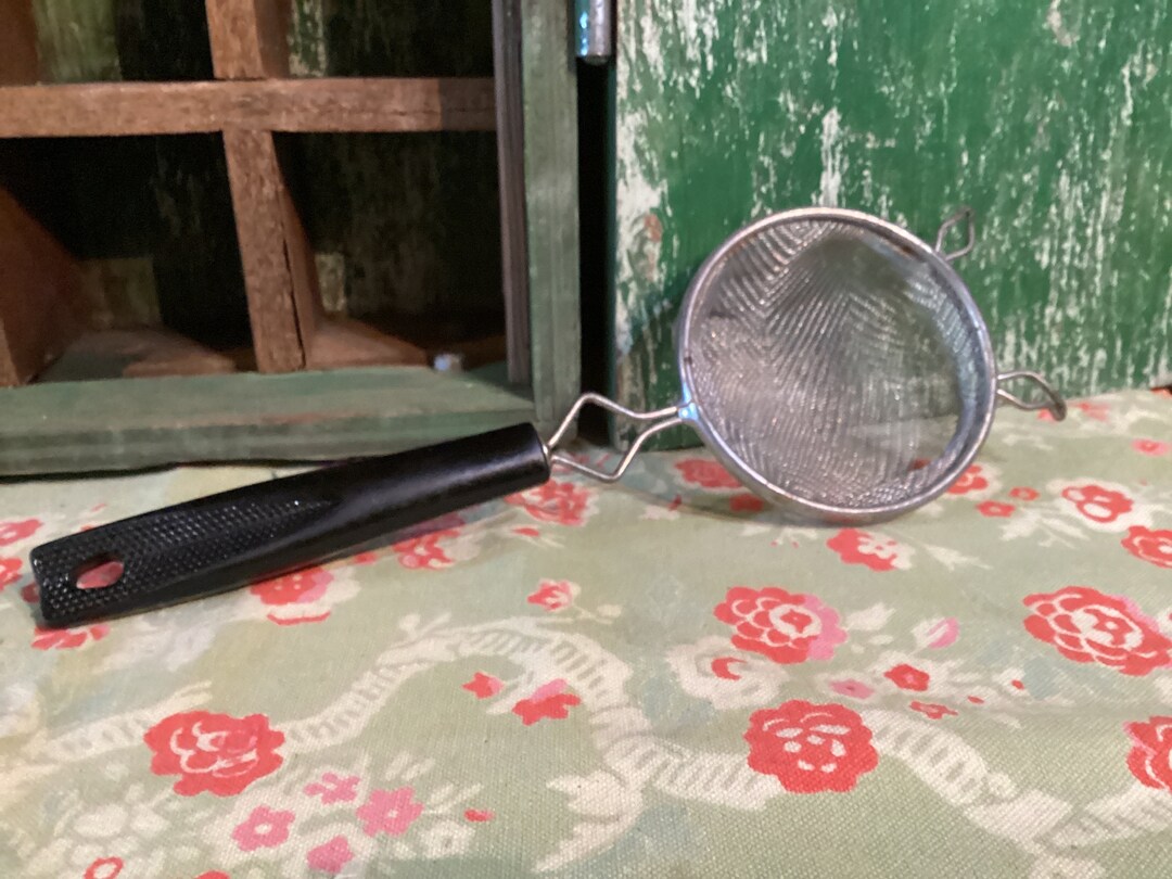 Strainer Black Handle Tea Vintage - Etsy