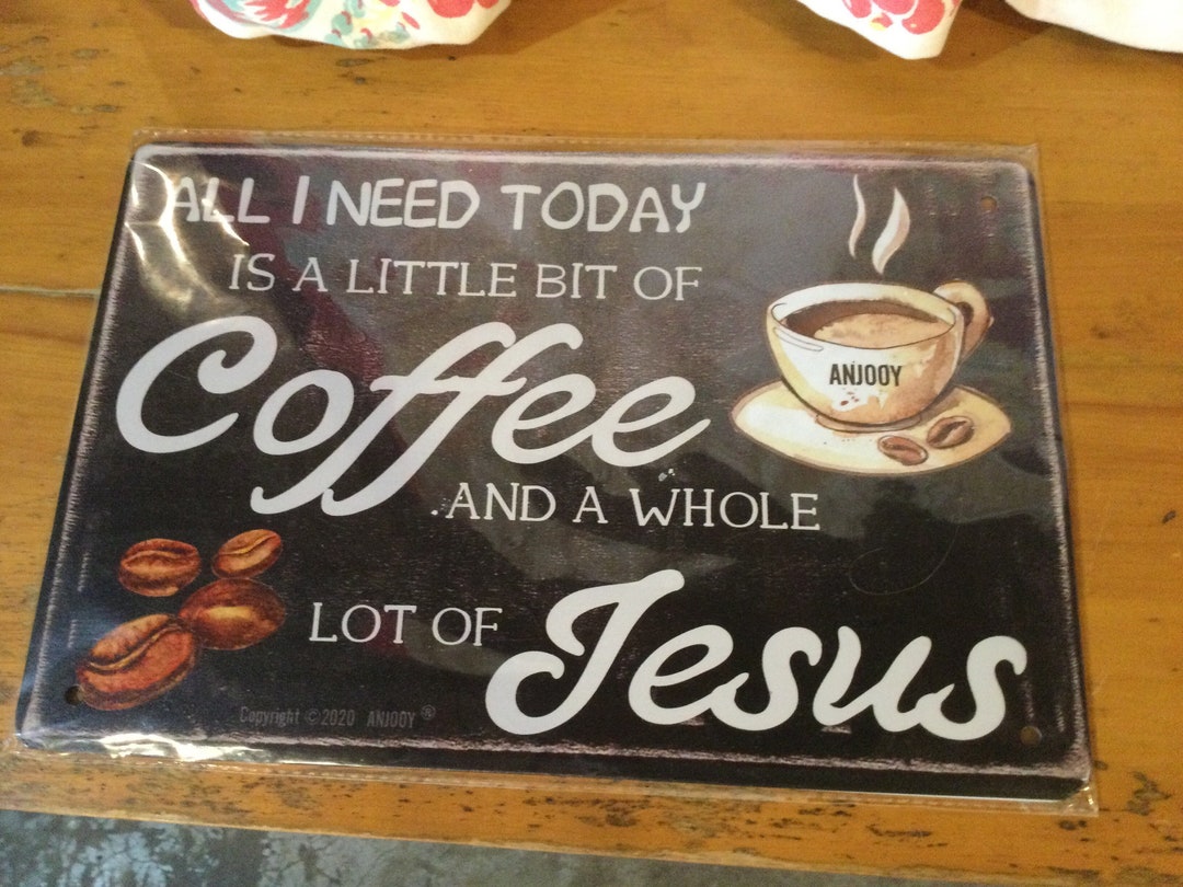 Sign Coffee Metal Jesus Kitchen - Etsy