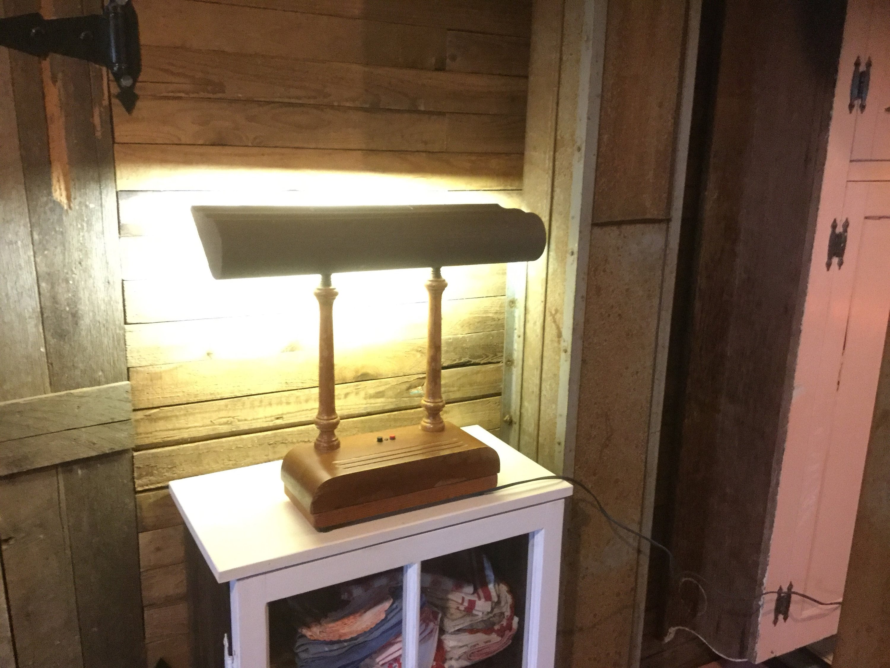 Lamp Table Work Light Agjustable Light Wood Base | Etsy