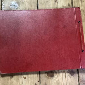 Photo Album Scrapbook Red Antique - Etsy