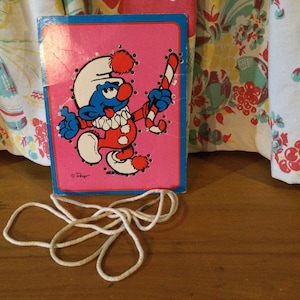 Smurf Sewing Cards Kids Learning Skills - Etsy
