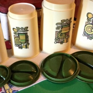 Canister Set Kitchen Mid Century Metal Utensils - Etsy
