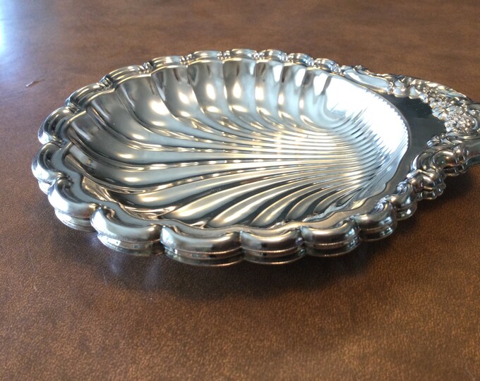Vintage Chrome Shell Shaped Butter Dish Caviar Dish Made in - Etsy