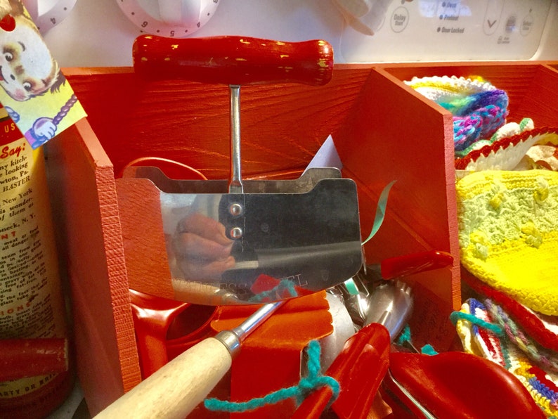 Chopper Red Handle Stanless Steel 1950 - Etsy