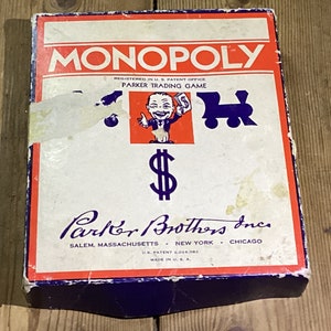 Monopoly Game 1940 Wood Pieces Antique - Etsy