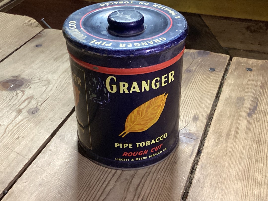 Tobacco Tin Granger Antique Pointer Navy - Etsy