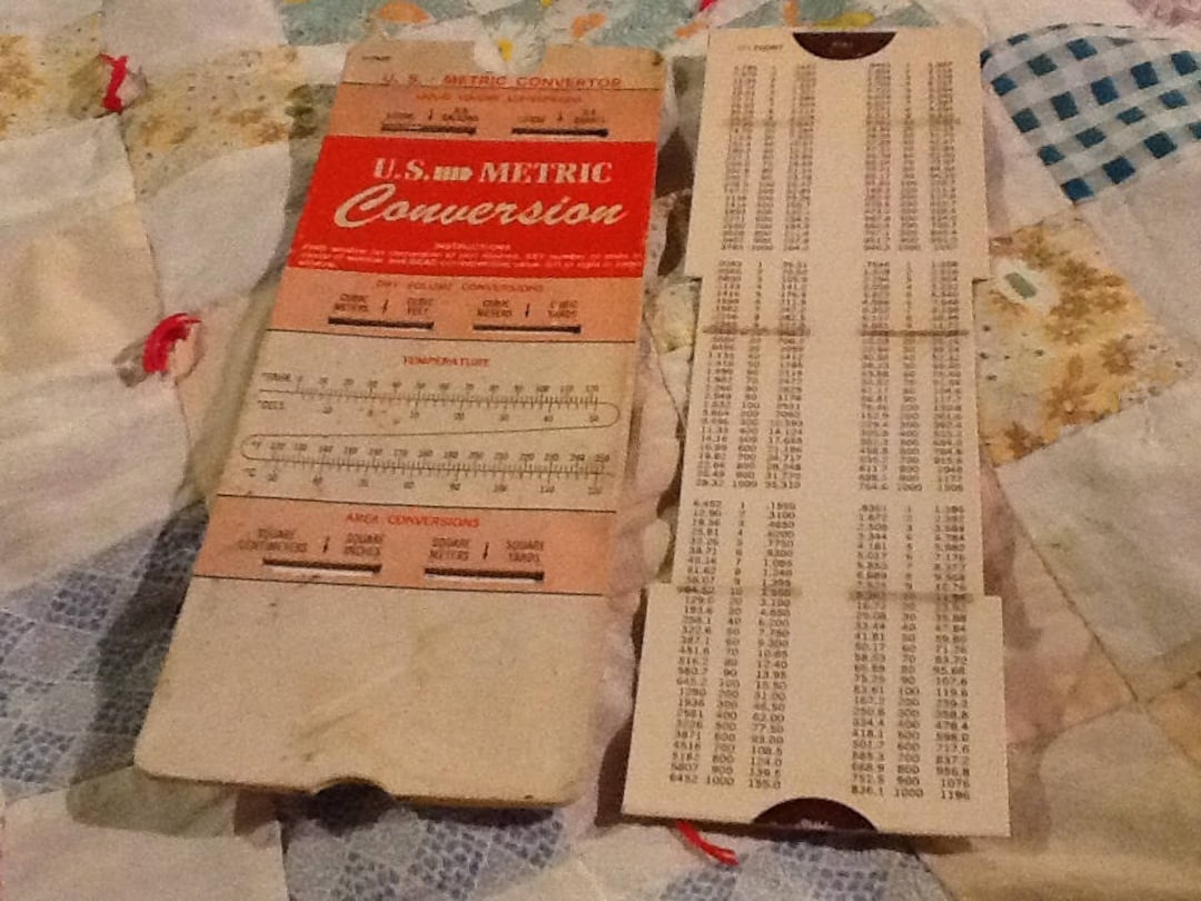 US Metric Conversion Chart Vintage - Etsy