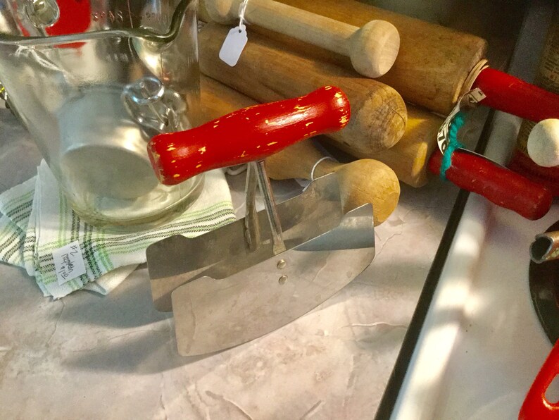 Chopper Red Handle Stanless Steel 1950 - Etsy