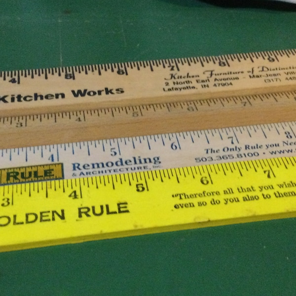 Vintage Wooden Ruler - Etsy