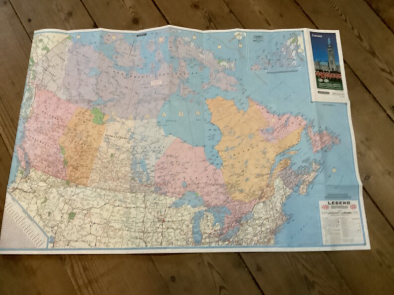 Map Canada 1994 AAA Auto - Etsy