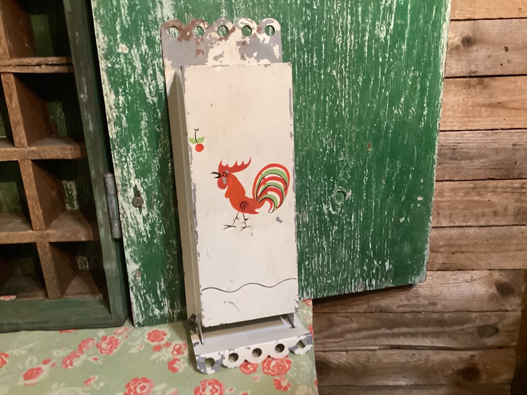 Matchbox Holder Chicken Kitchen Metal Antique - Etsy