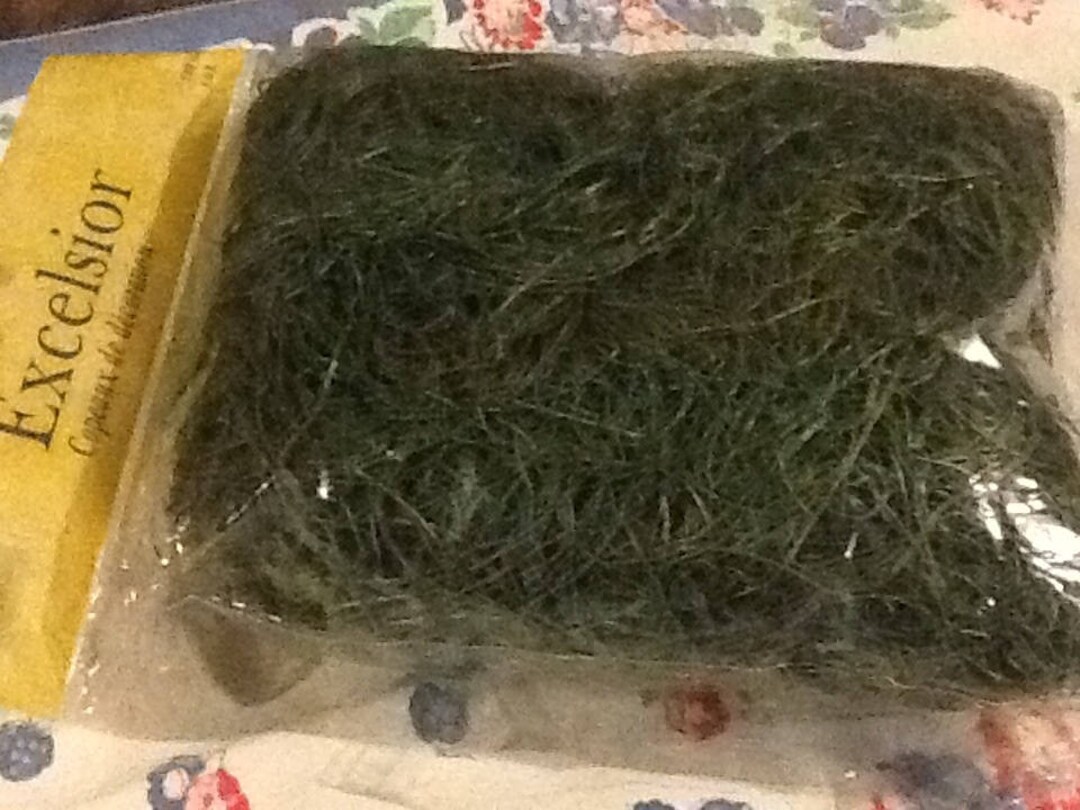 Excelsior Bag Green Packing Floral Decor - Etsy