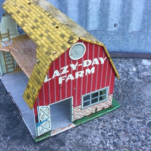 Barn Marx Tin Lazy Day Farm Lithograph - Etsy