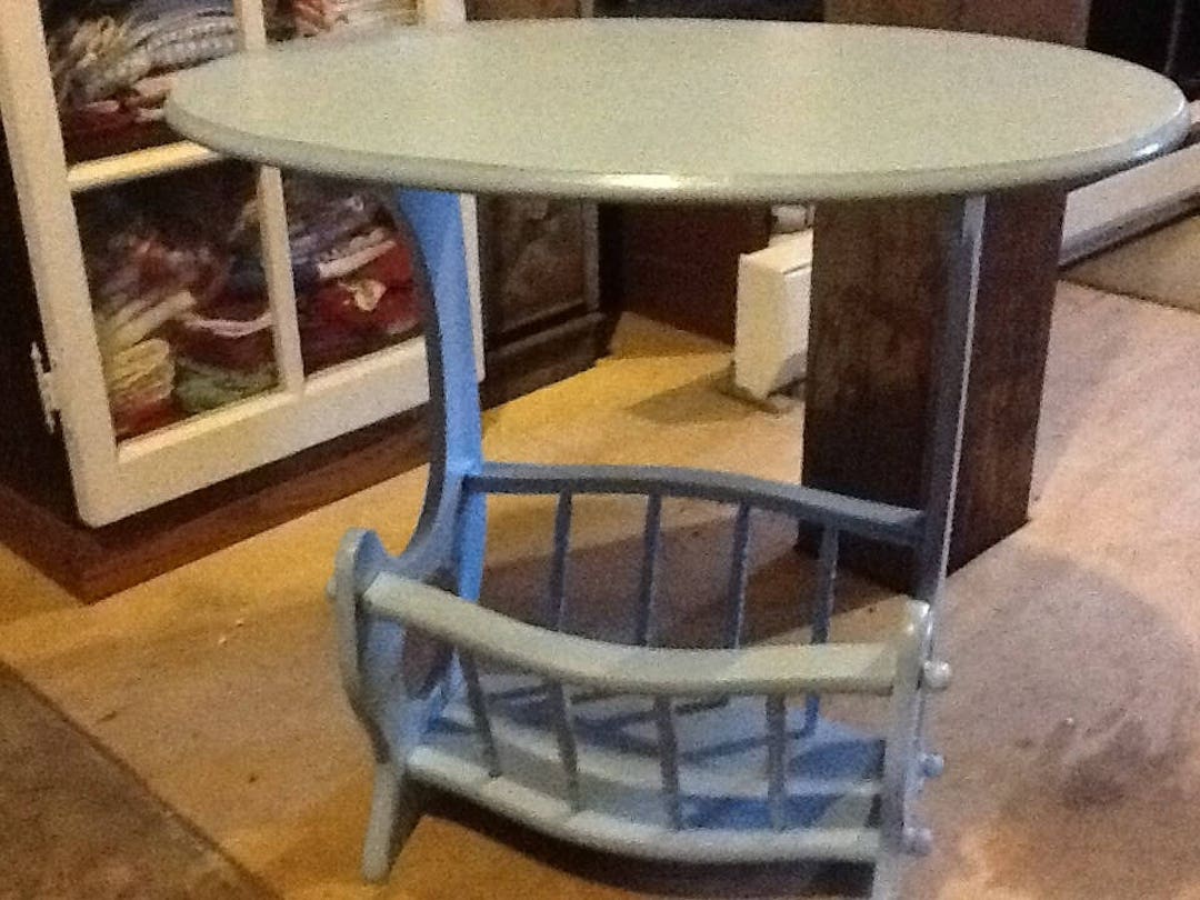 Table Baby Blue Wood Magazine Rack - Etsy