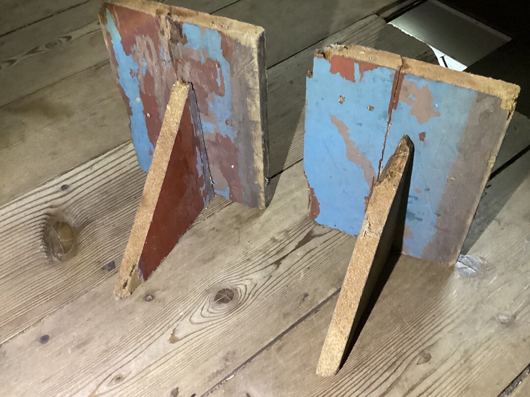 Shelf Brackets Wood Primitive Turquoise Antique - Etsy