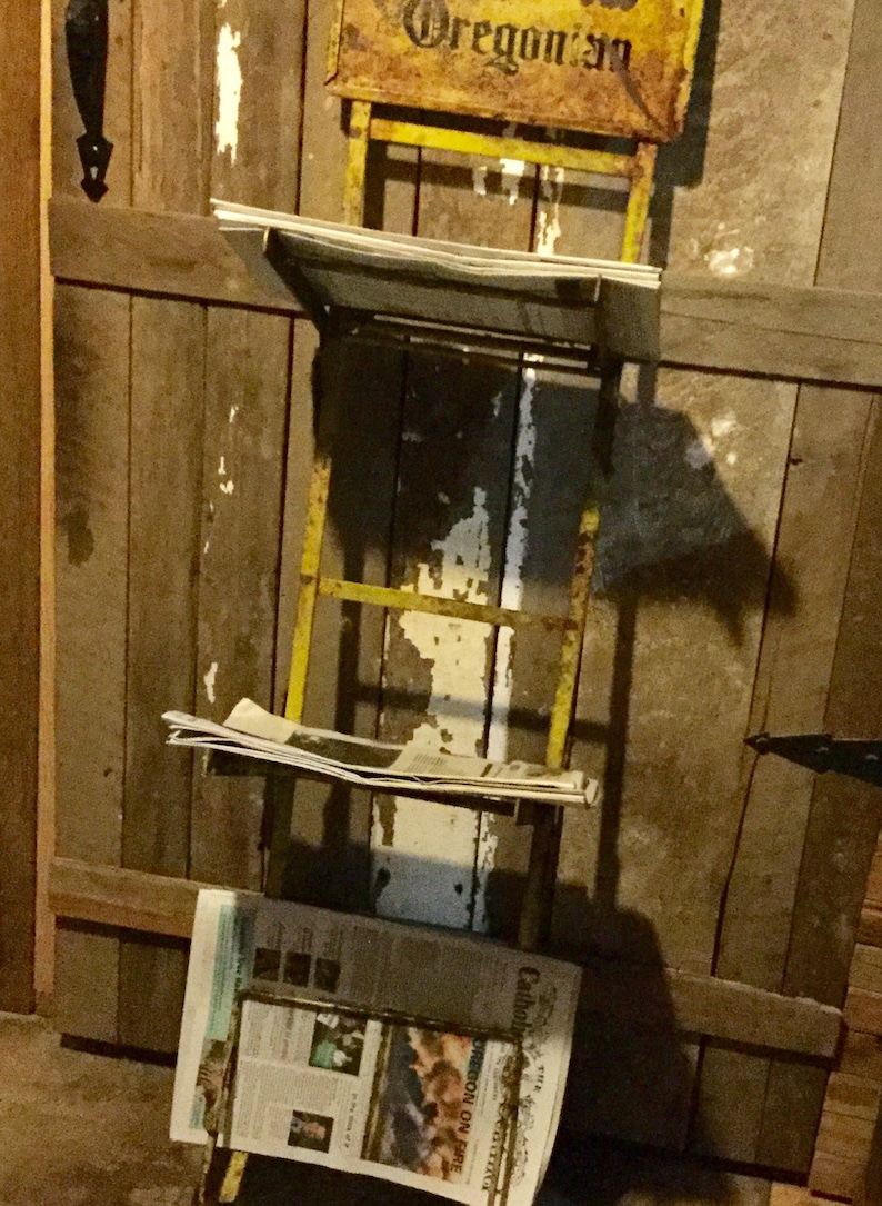 Newsstand Paper Rack Oregonian Antique 1930 | Etsy